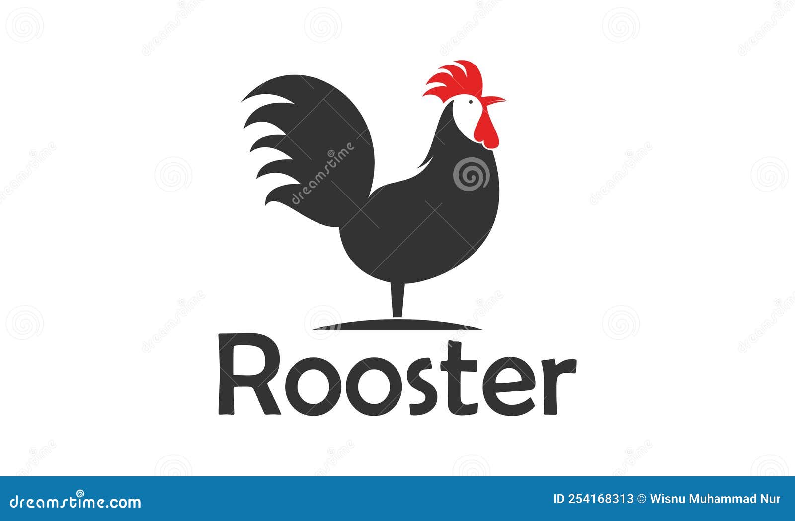 Rooster Simple Illustration Vector Logo Stock Vector - Illustration of ...