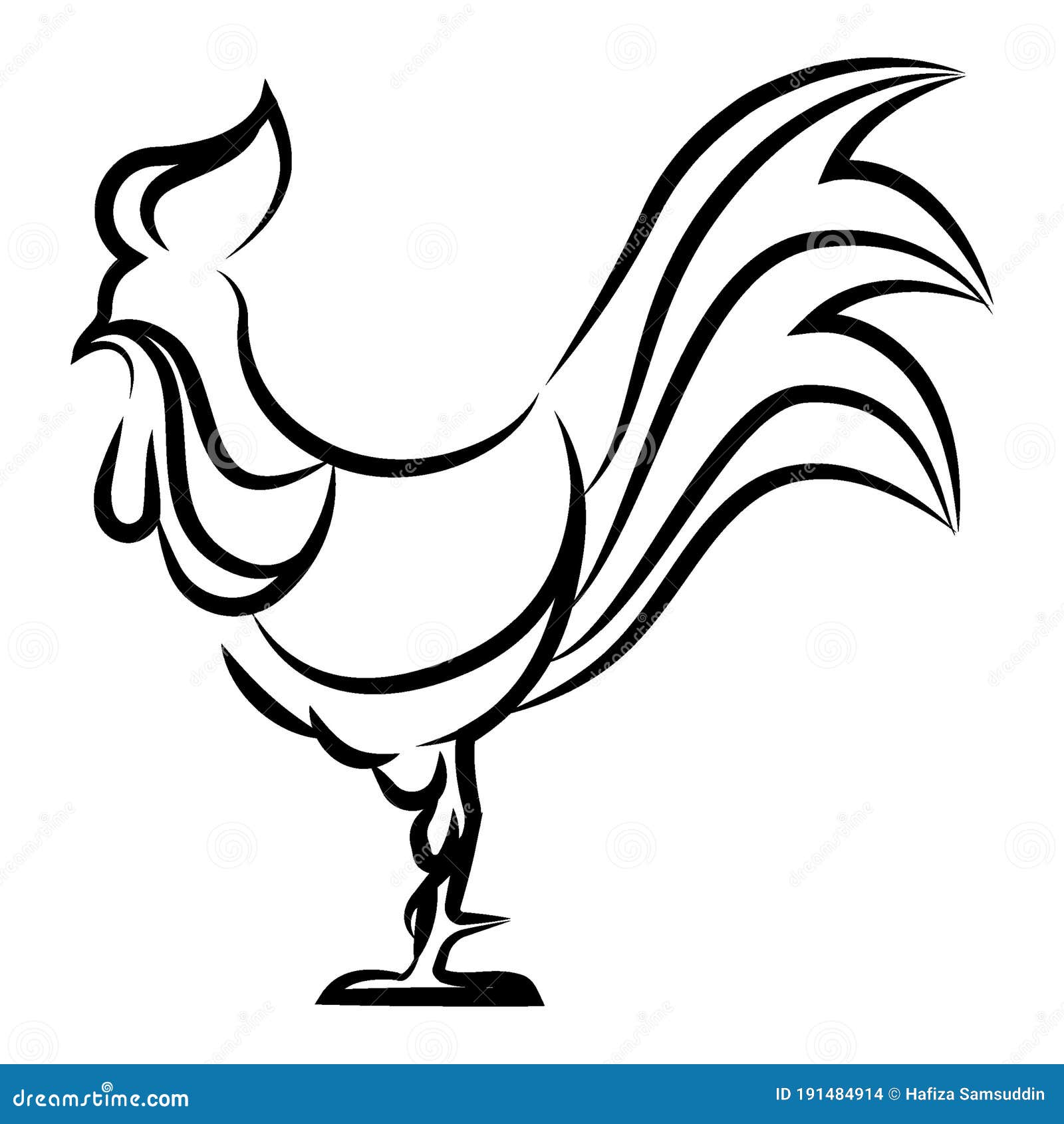 Rooster. Vector Illustration Decorative Design Stock Vector ...