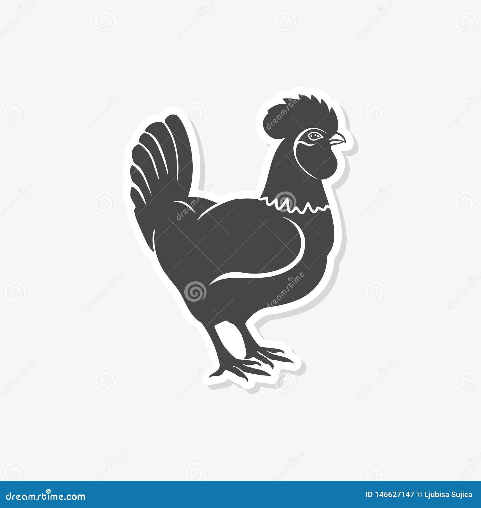 Rooster - Vector Illustration Stock Vector - Illustration of domestic ...