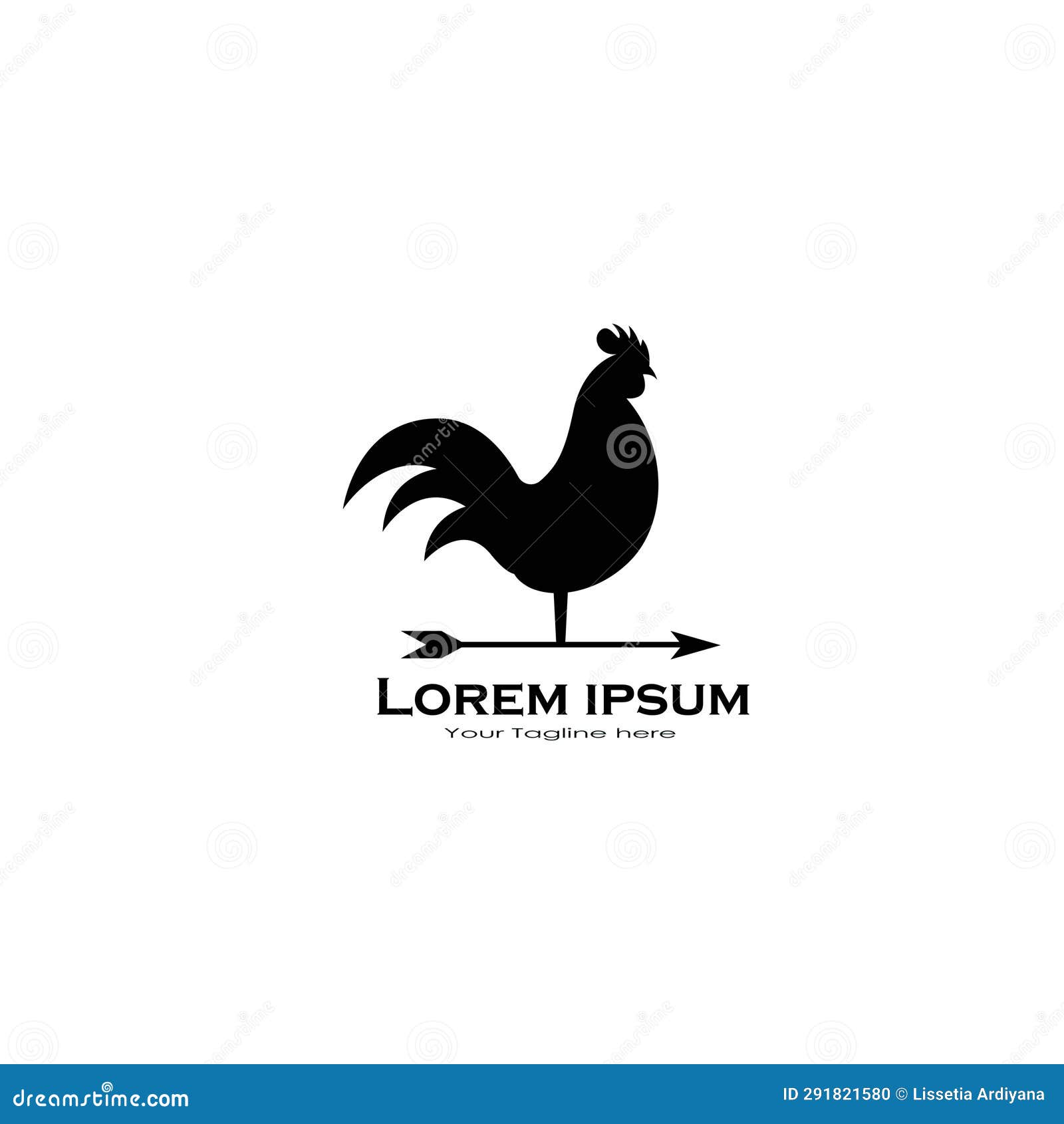 Rooster Weathervane Logo Vector Graphics Stock Vector - Illustration of ...