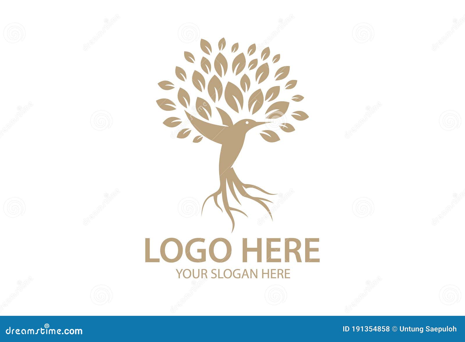 Root Abstract Hummingbird Tree Logo Stock Vector - Illustration of ...