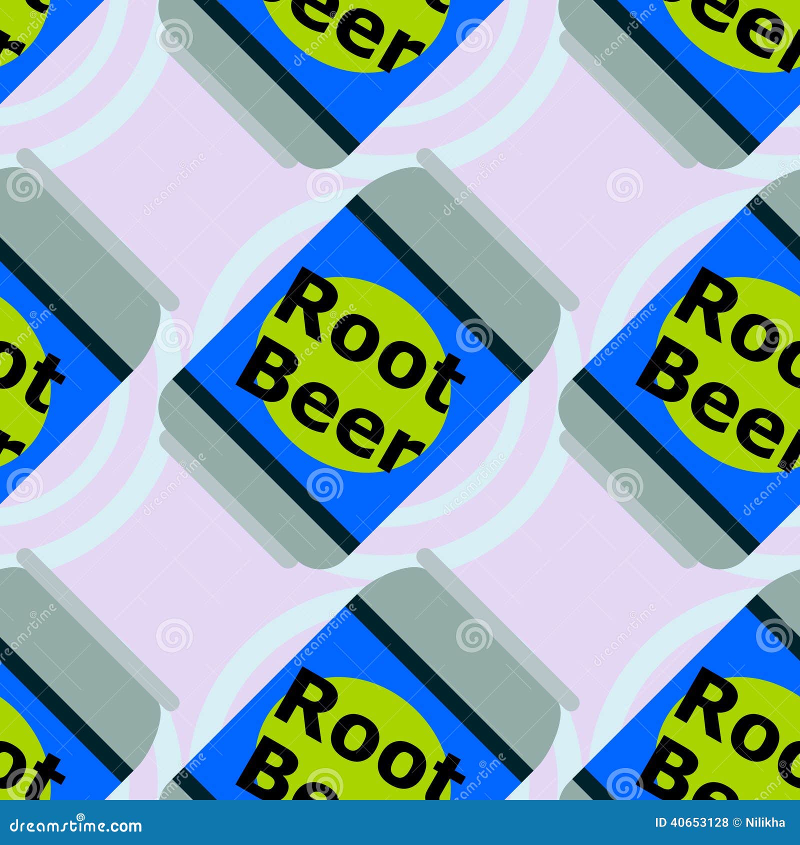 Root Beer Seamless Background Design Stock Illustration - Illustration ...