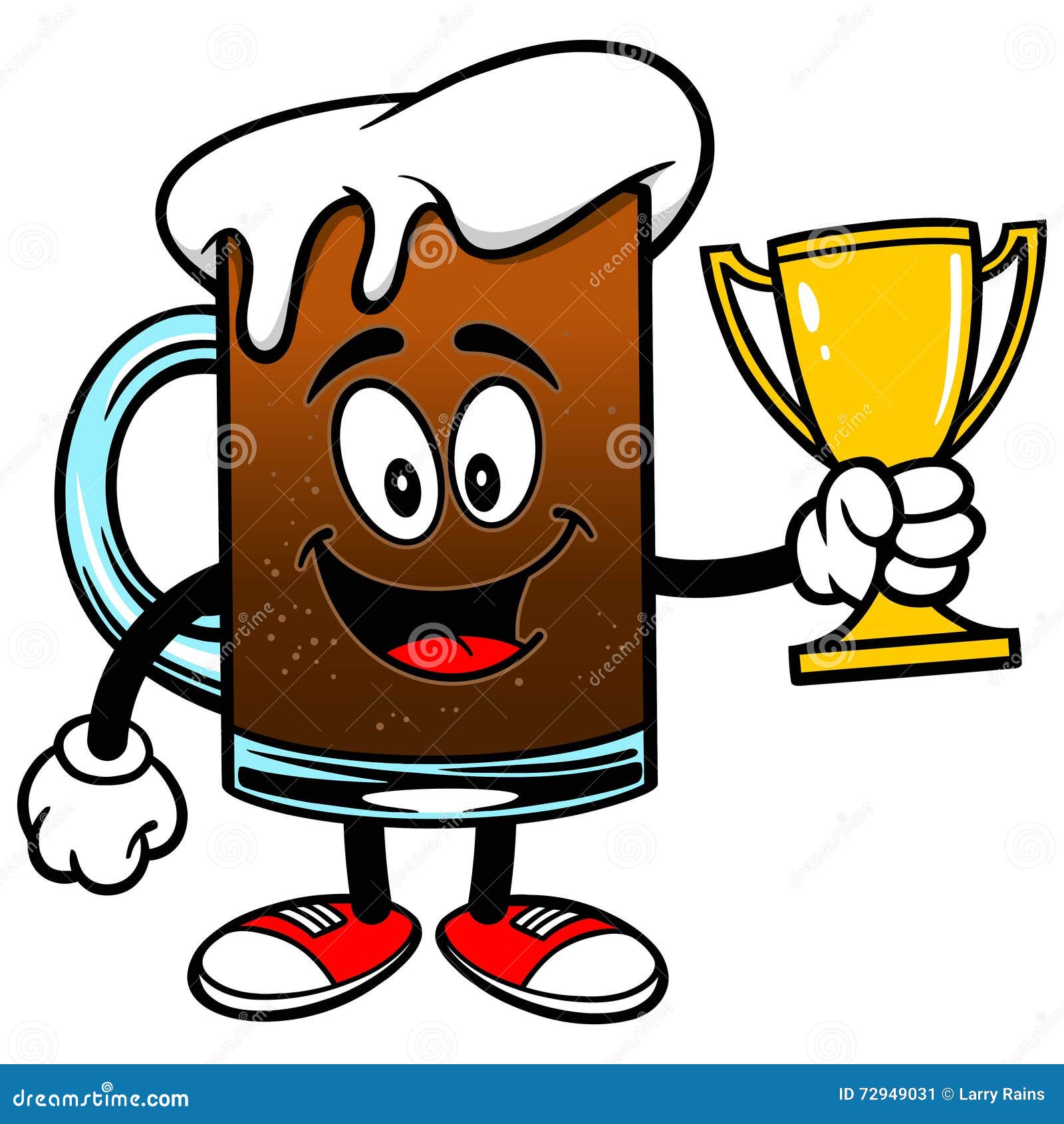 Root Beer with Trophy stock vector. Illustration of soda - 72949031