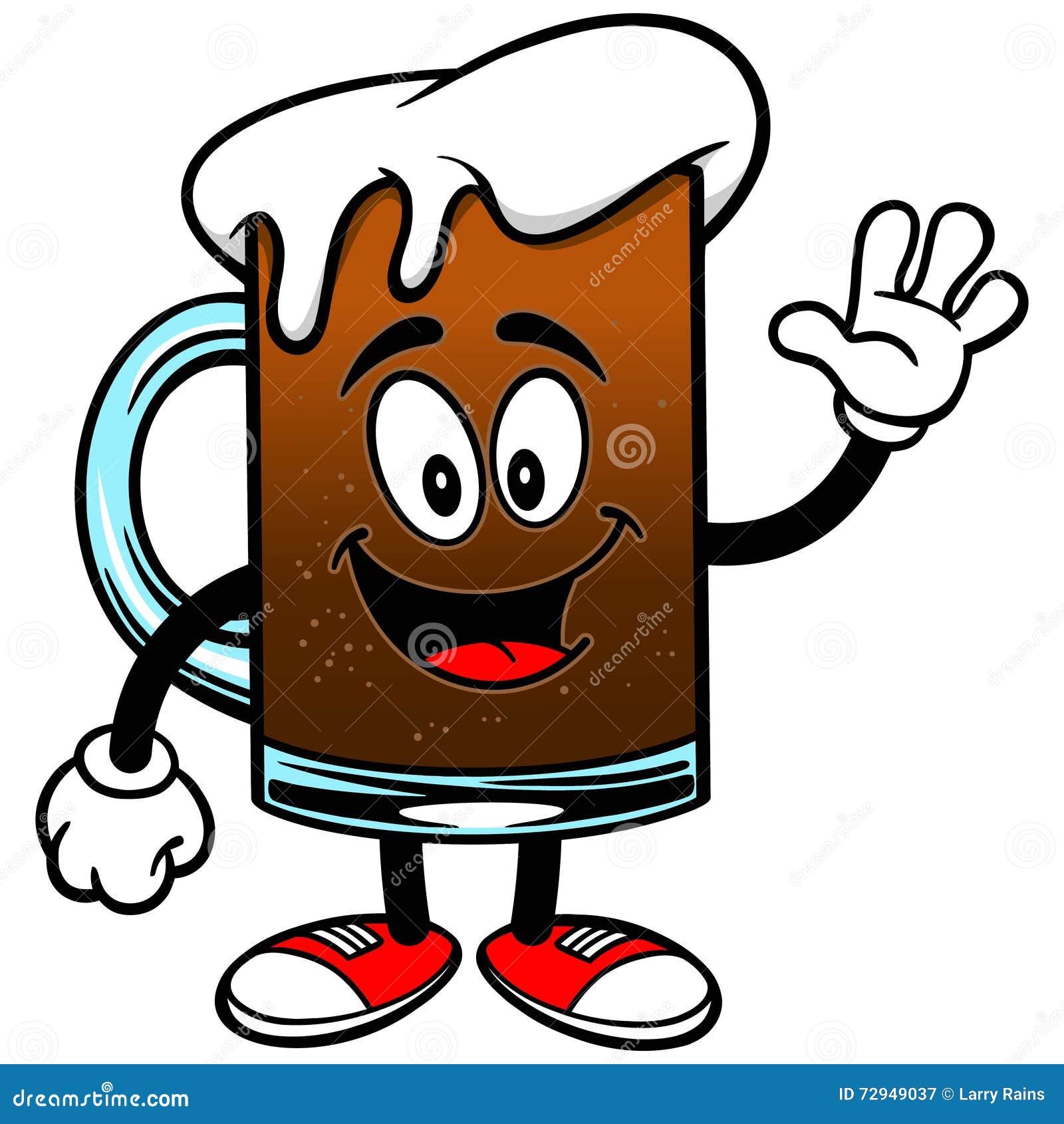 Root Beer Waving stock vector. Illustration of gesturing - 72949037