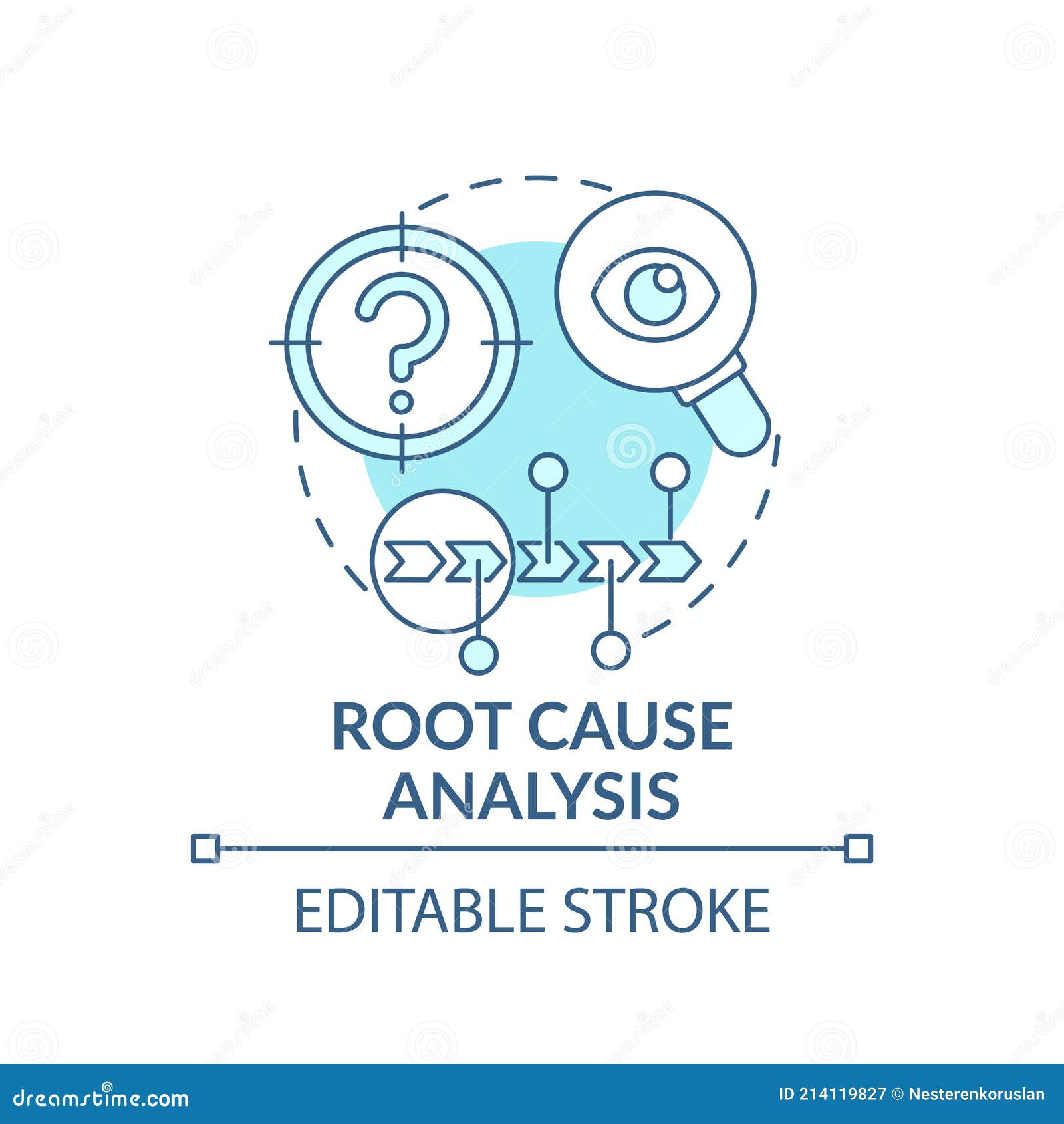 Root Cause Analysis Blue Concept Icon Stock Vector - Illustration of ...