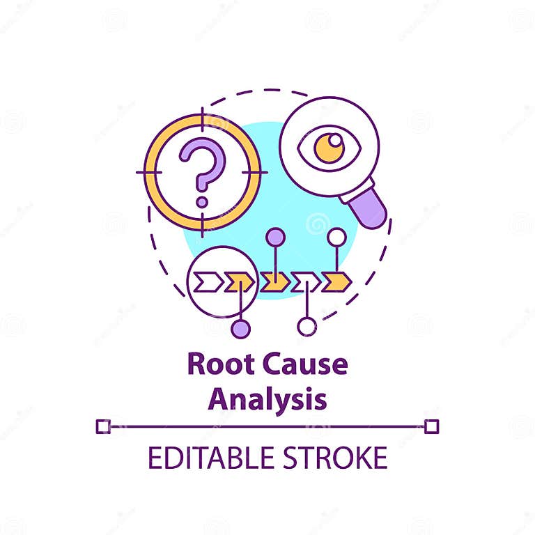 Root Cause Analysis Concept Icon Stock Vector - Illustration of root ...
