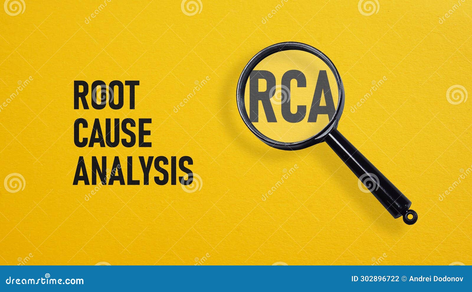 Root Cause Analysis RCA is Shown Using the Text Stock Photo - Image of ...