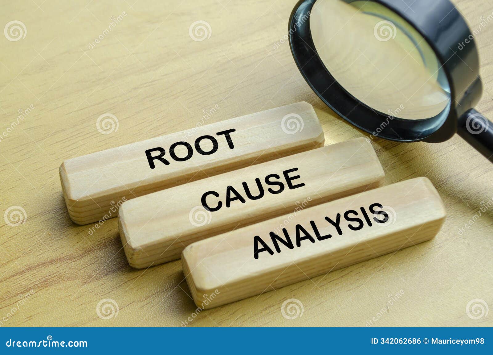 Root Cause Analysis Text on Wooden Blocks with Magnifying Glass ...