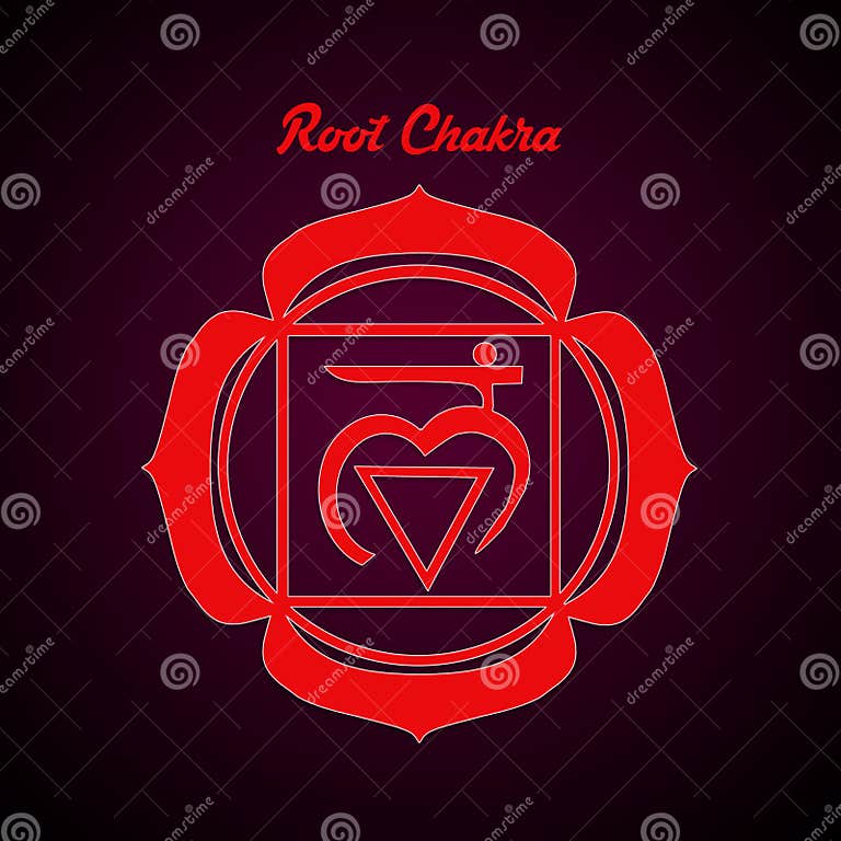Root Chakra stock illustration. Illustration of seven - 83862615