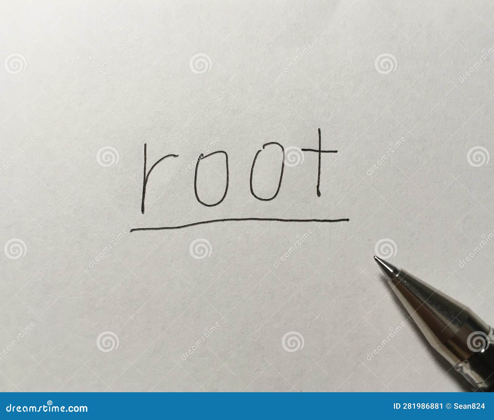 Root stock image. Image of background, handwritten, symbol - 281986881