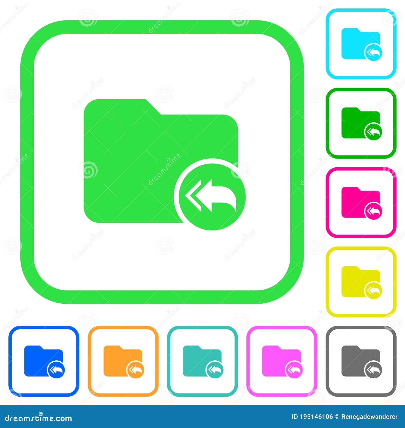 Root Directory Vivid Colored Flat Icons Stock Vector - Illustration of ...