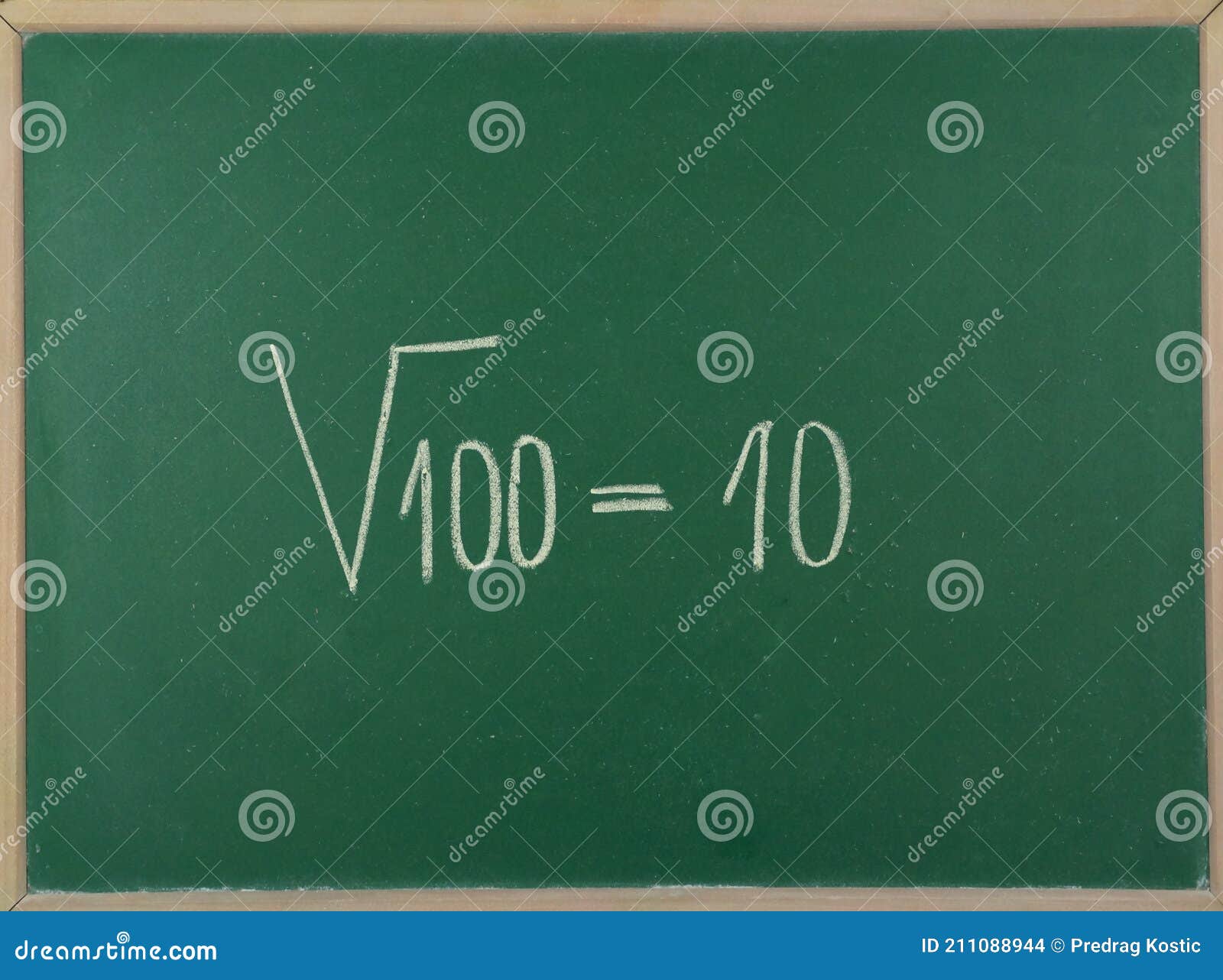 The Root of 100 is Equal To 10. Stock Photo - Image of ...