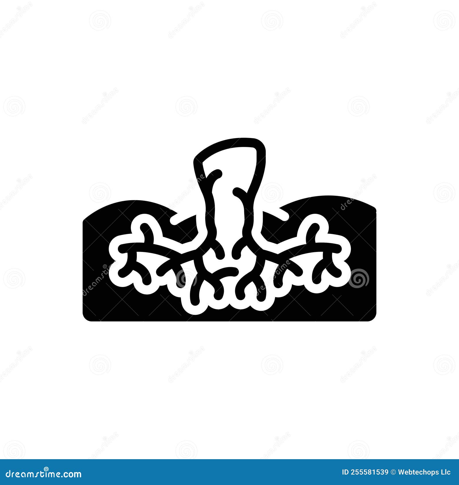 Black Solid Icon for Root, Nature and Foundation Stock Vector ...