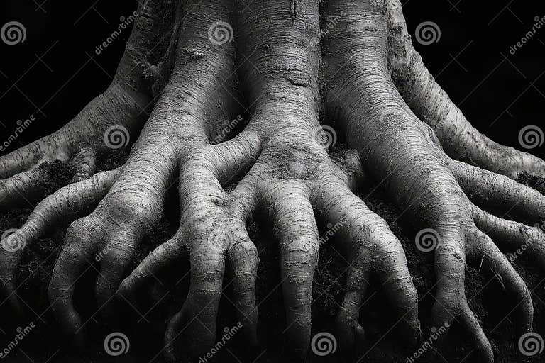 Root-like Patterns Intertwine with Straight Geometric Pathways ...