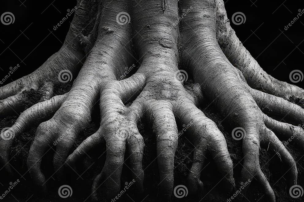 Root-like Patterns Intertwine with Straight Geometric Pathways ...