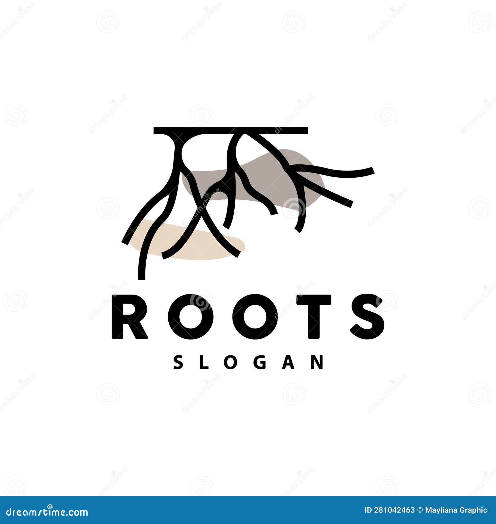 Root Logo, Tree Root Vector, Nature Tree Simple Icon Design Stock ...