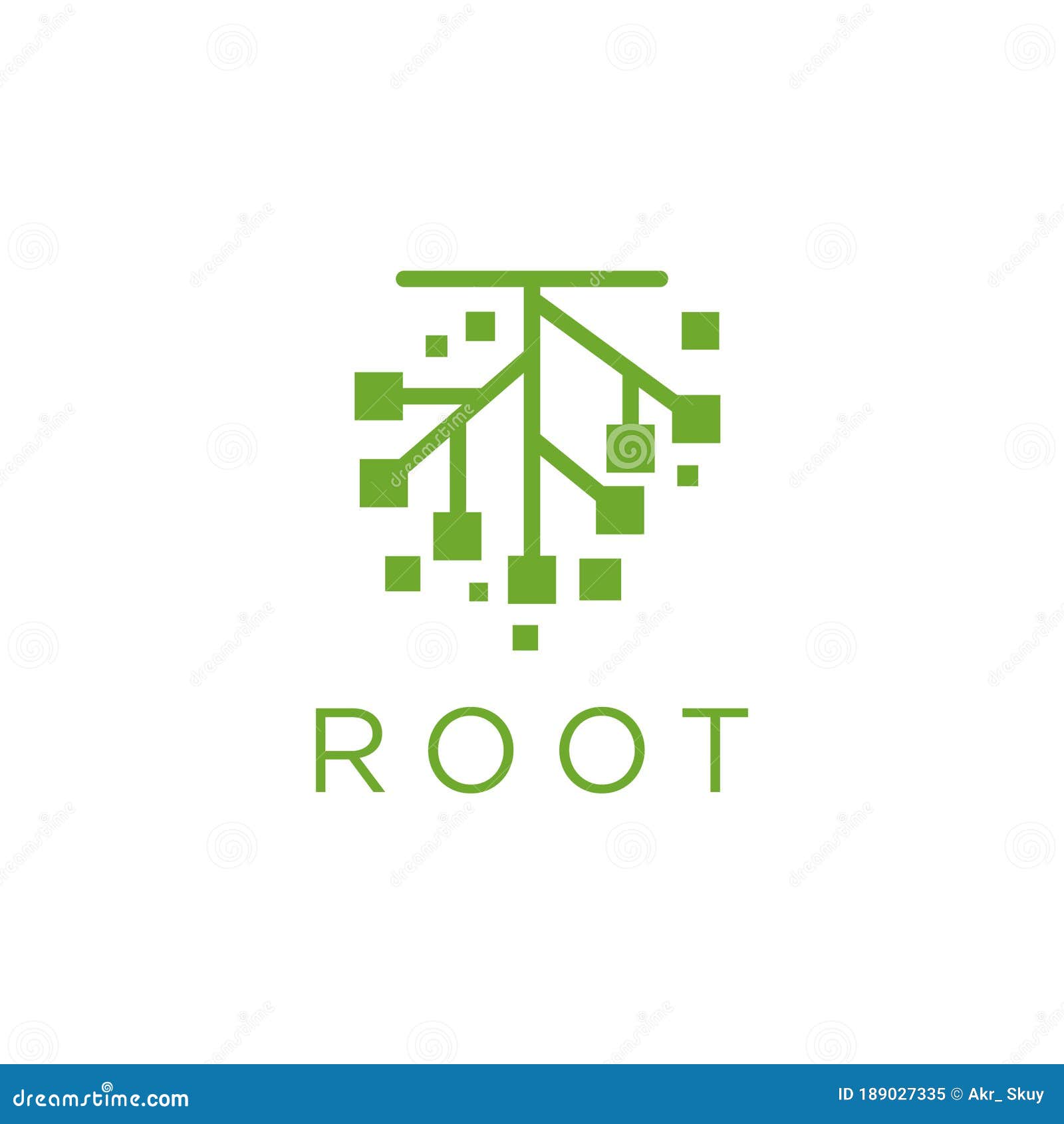 Root Network Logo Design Template Stock Illustration - Illustration of ...