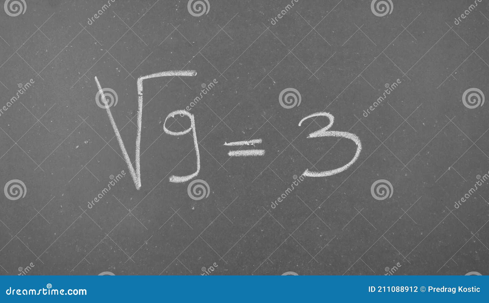 The Root of Number 9 is Equal To Number 3. Stock Photo - Image of ...