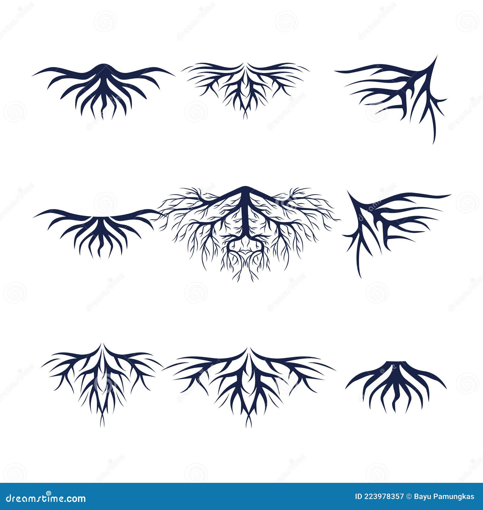 Root Set Logo Element. Corporate Branding Identity Design Template ...