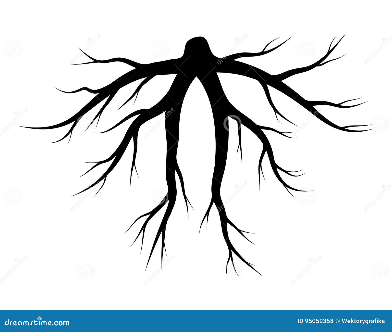 Root Silhouette Vector Symbol Icon Design. Stock Vector - Illustration ...