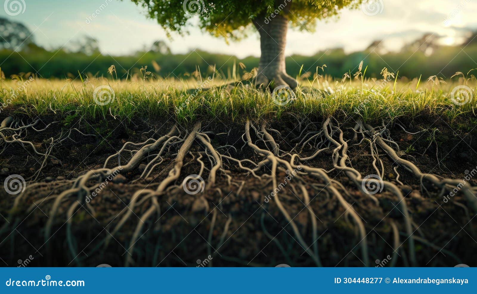 The Root System of Agricultural Land, Depicting the Soil Structure ...