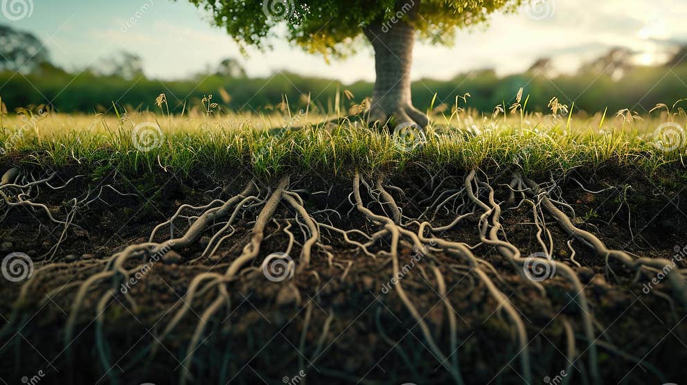 The Root System of Agricultural Land, Depicting the Soil Structure ...