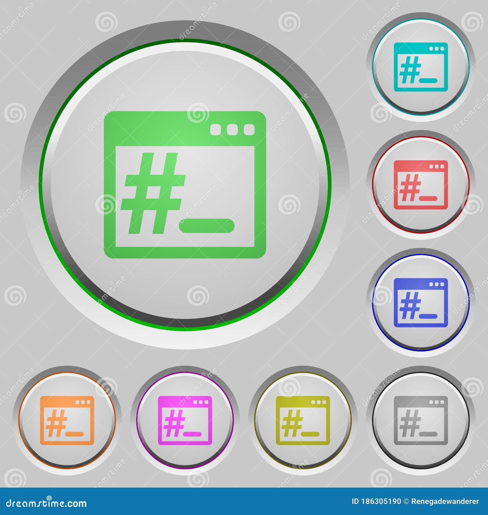 Root terminal push buttons stock illustration. Illustration of ...