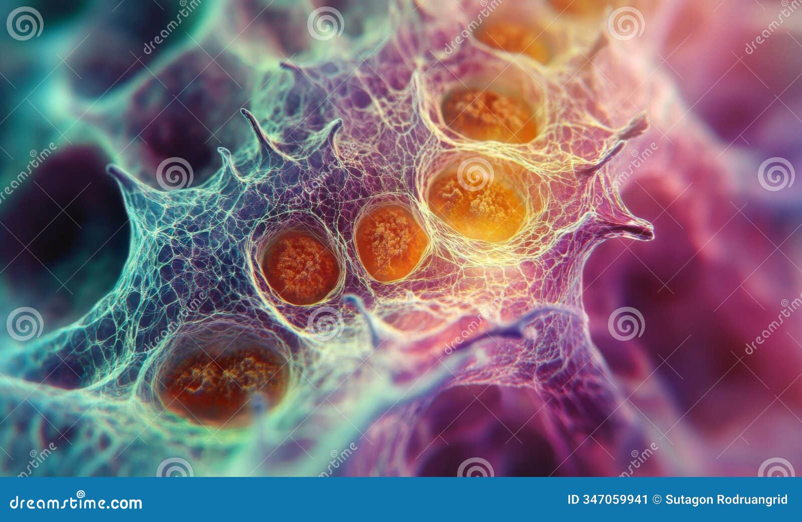 Root Tip of Onion and Mitosis Cell in the Root Tip of Onion Under a ...