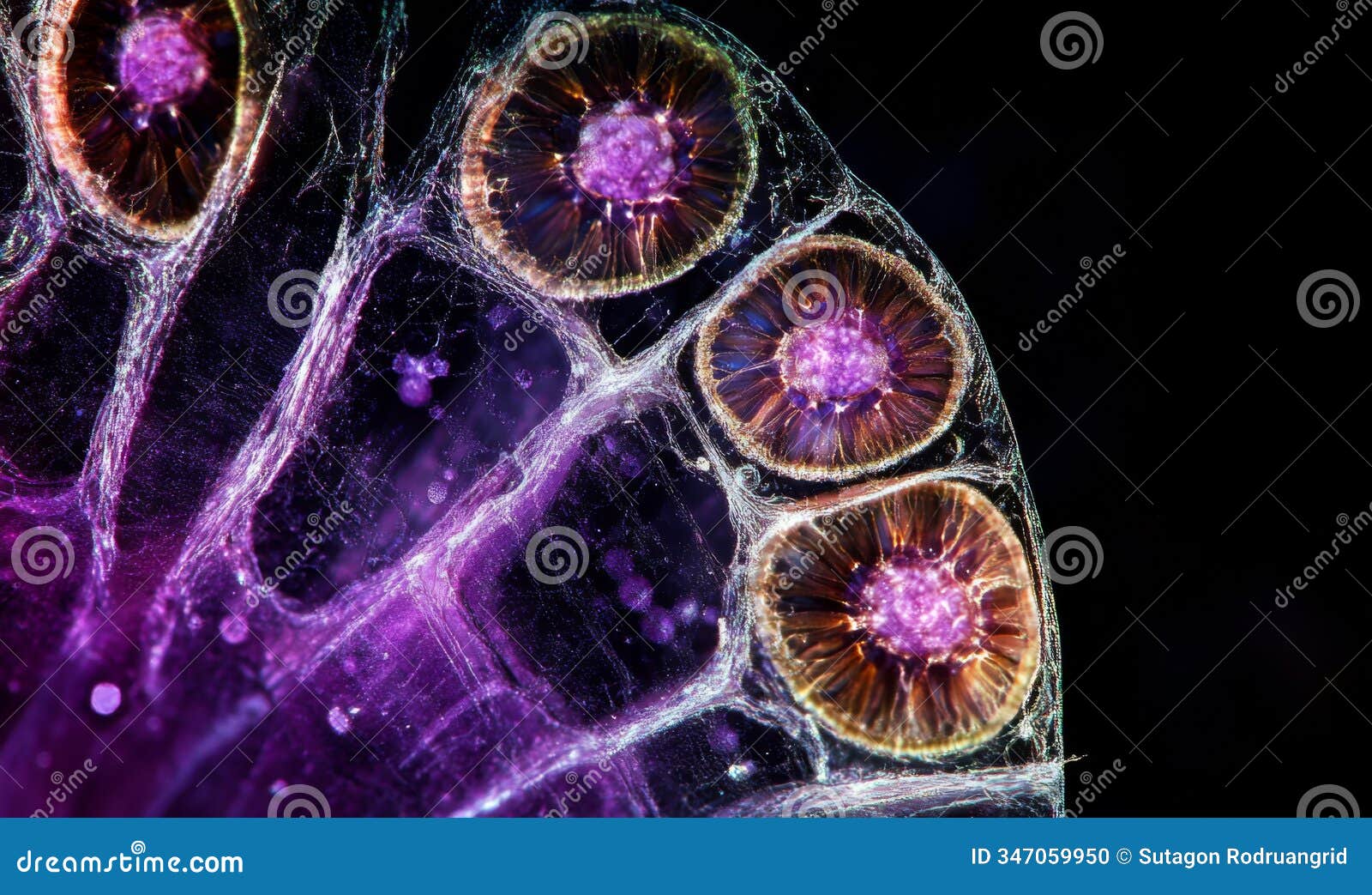 Mitosis In Root Meristem – Light Micrograph Of Onion Cells Stock Photo ...