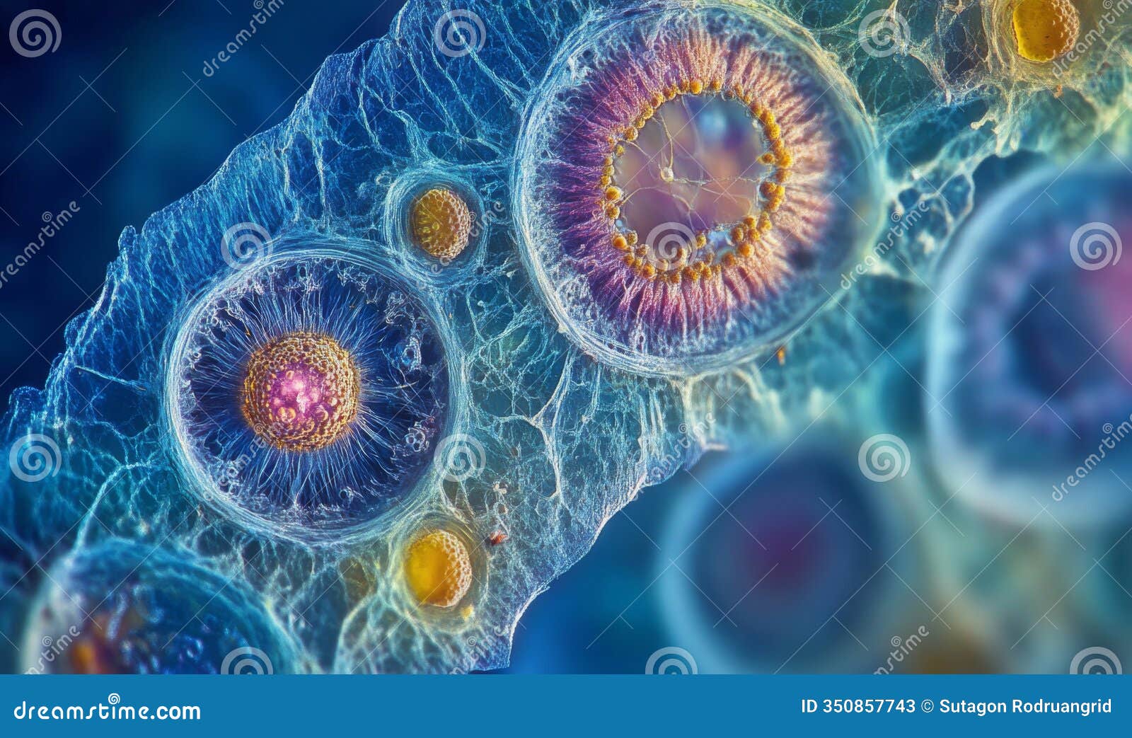 Root Tip of Onion and Mitosis Cell in the Root Tip of Onion Under a ...