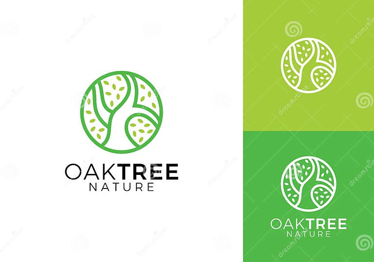 Root Tree Circle Logo Design. Simple Creative Caring for Nature Symbol ...