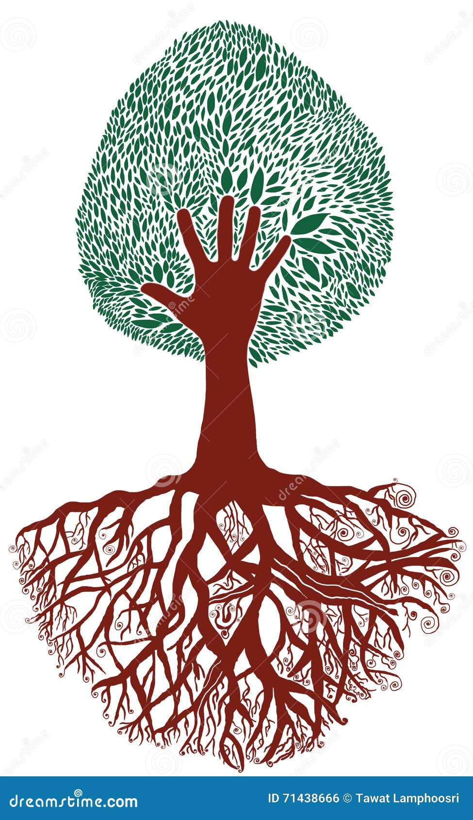 Root tree stock illustration. Illustration of tree, branch - 71438666