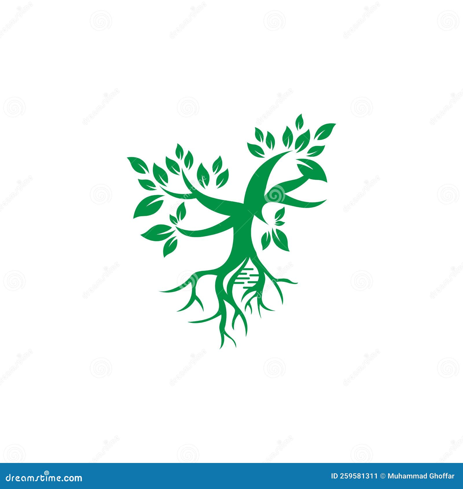 Root and Tree Helix Logo Template Stock Vector - Illustration of ...