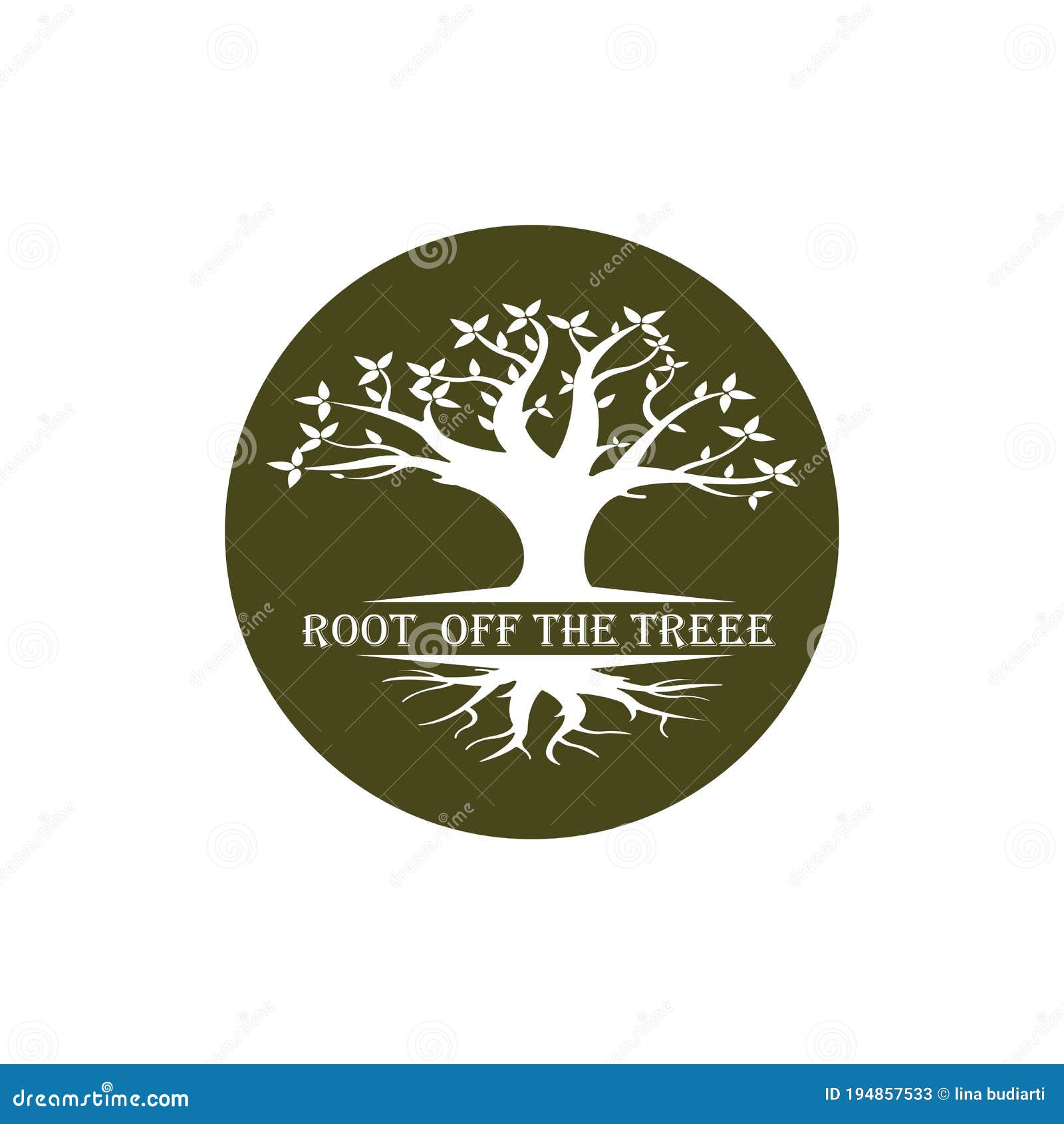 Root of the Tree Logo stock vector. Illustration of minimalist - 194857533