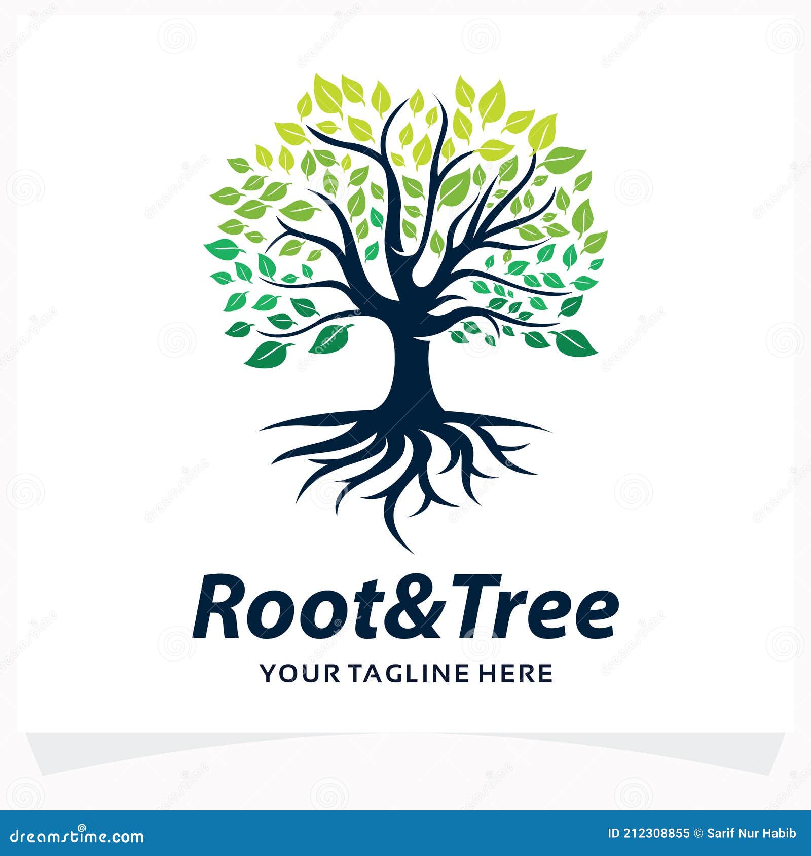 Root and Tree Logo Design Template Stock Vector - Illustration of ...