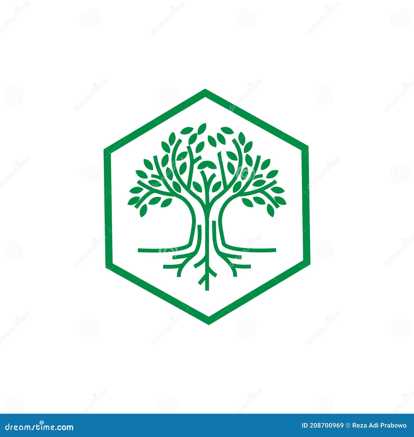 Root of the Tree Logo Illustration Simple Stock Vector - Illustration ...