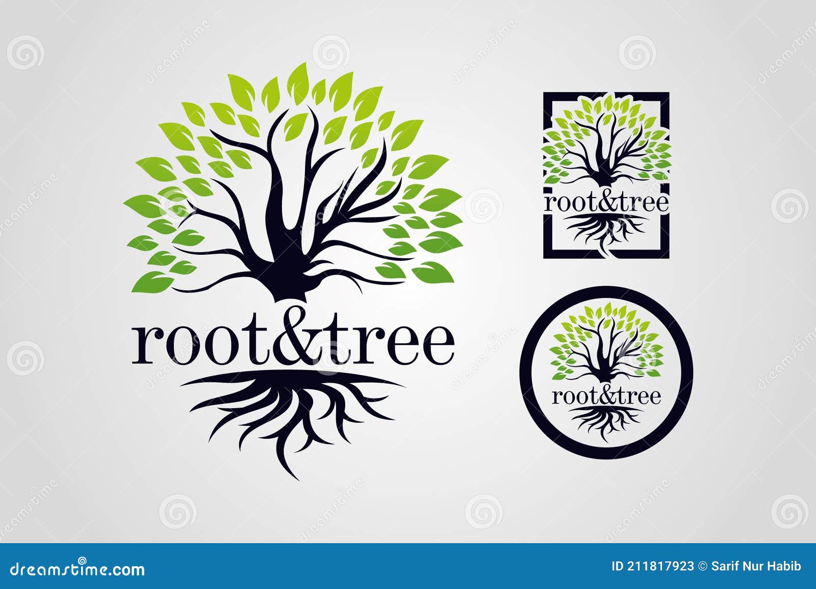 Root and Tree Logo Template Stock Vector - Illustration of abstract ...