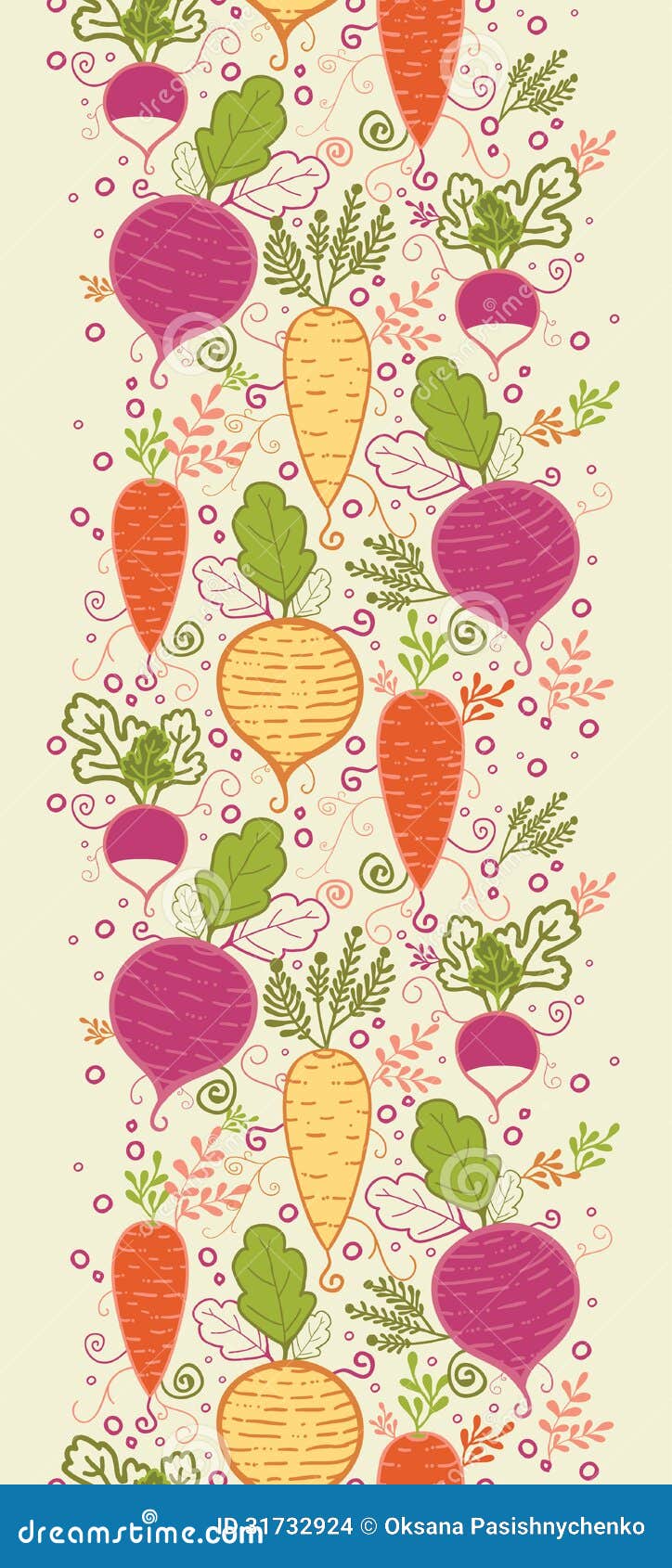 Root Vegetables Vertical Seamless Pattern Stock Illustrations – 5 Root ...