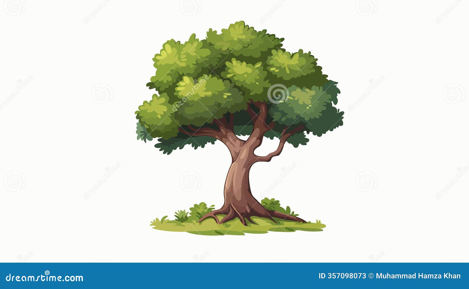 Rooted Tree Vector Icon on White Background for Graphic Design Projects ...
