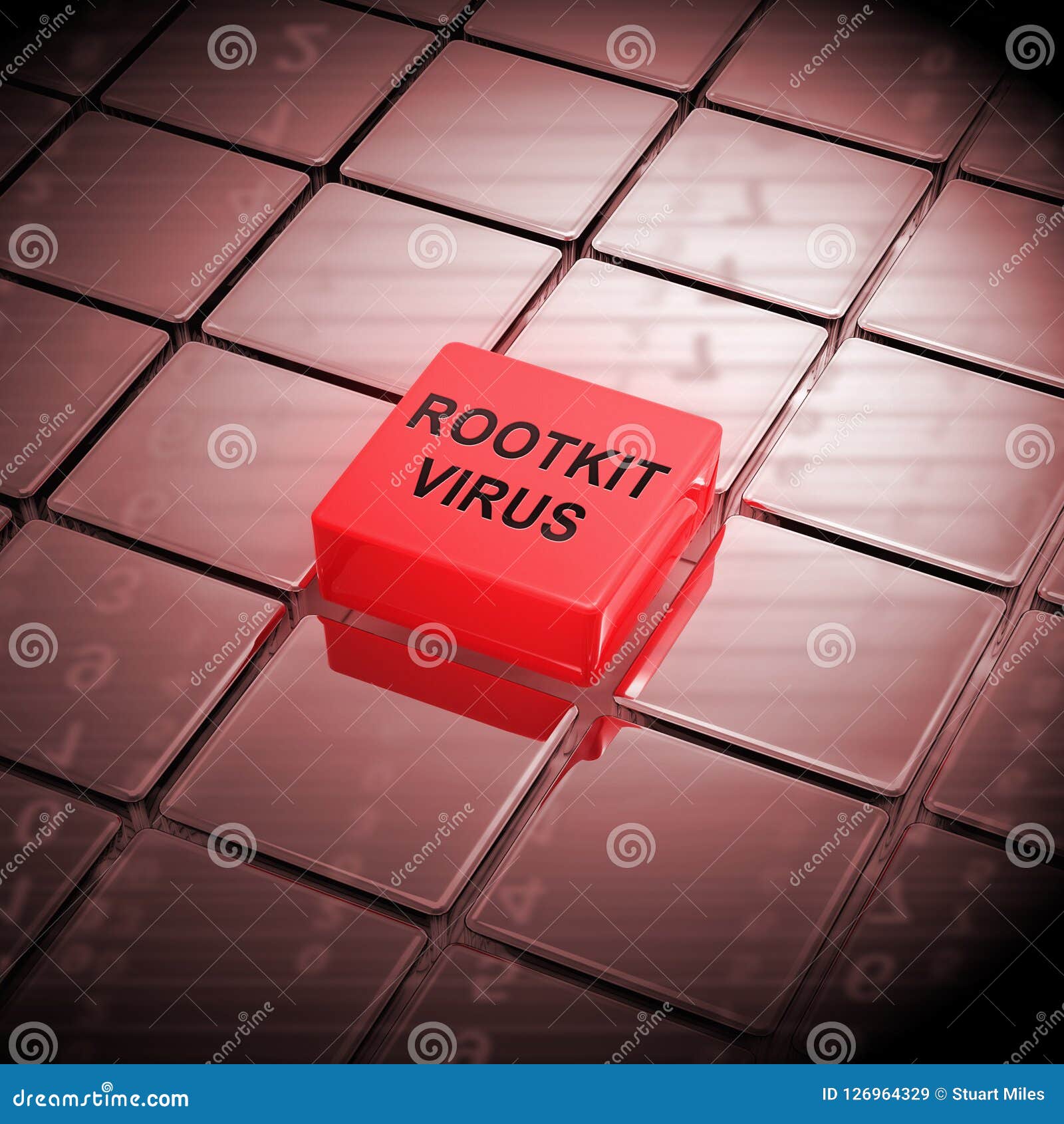 Rootkit Virus Cyber Criminal Spyware 3d Rendering Stock Illustration ...