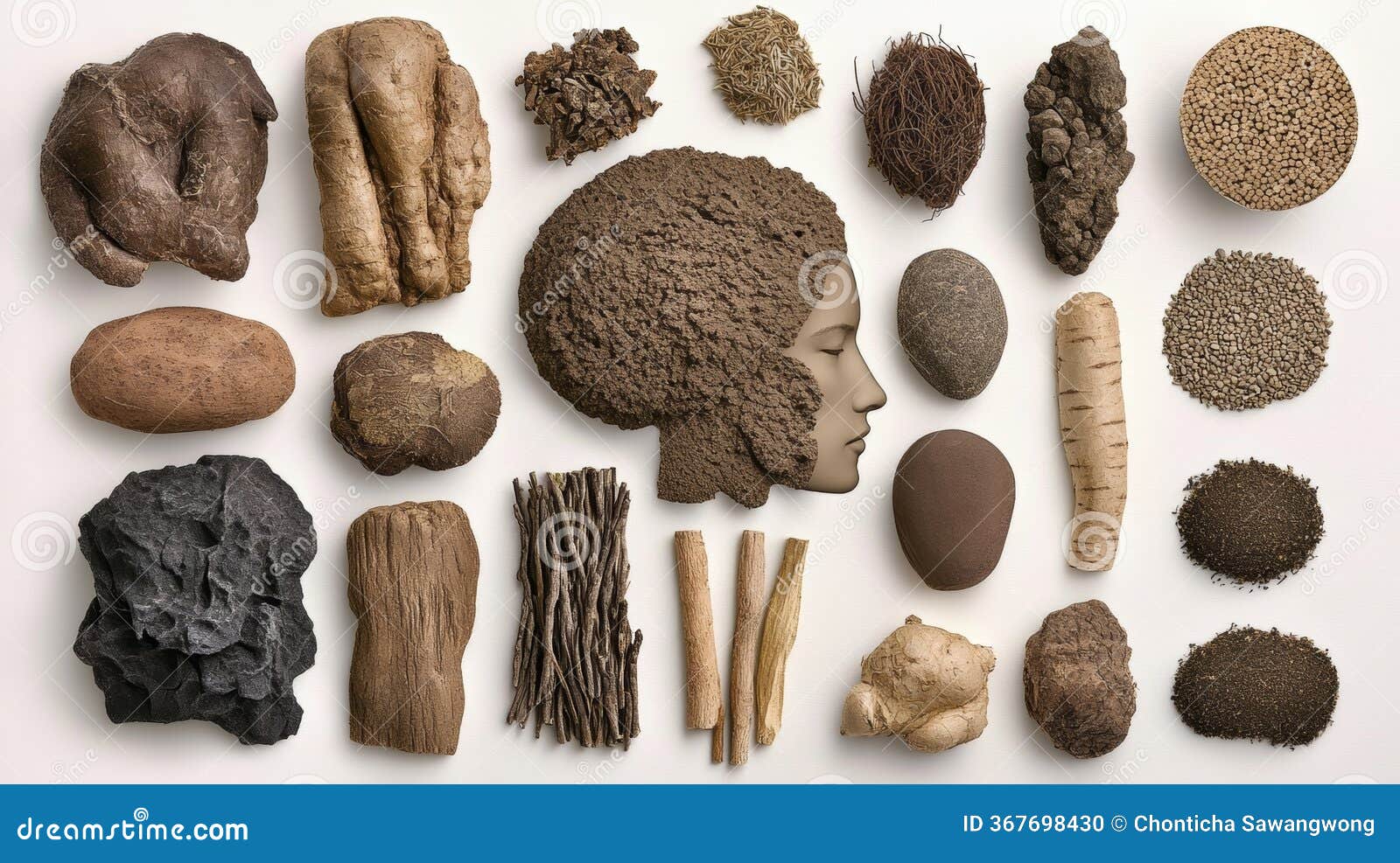 Root Types Examples In Soil From Side View In Biological Outline ...