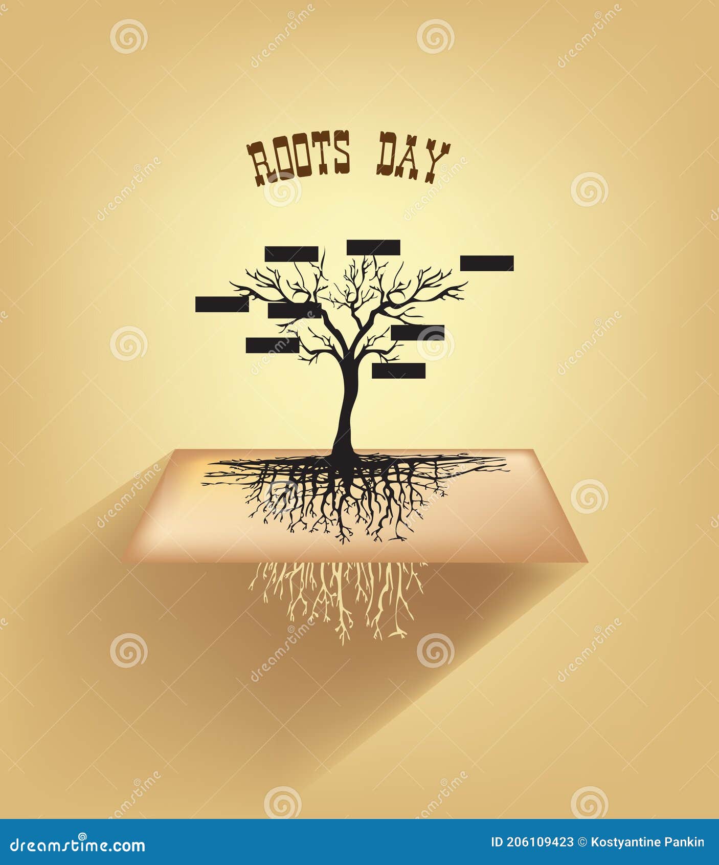 Roots Day stock vector. Illustration of leaves, happy - 206109423