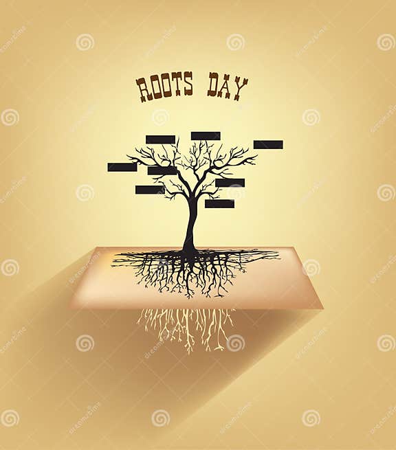 Roots Day stock vector. Illustration of leaves, happy - 206109423