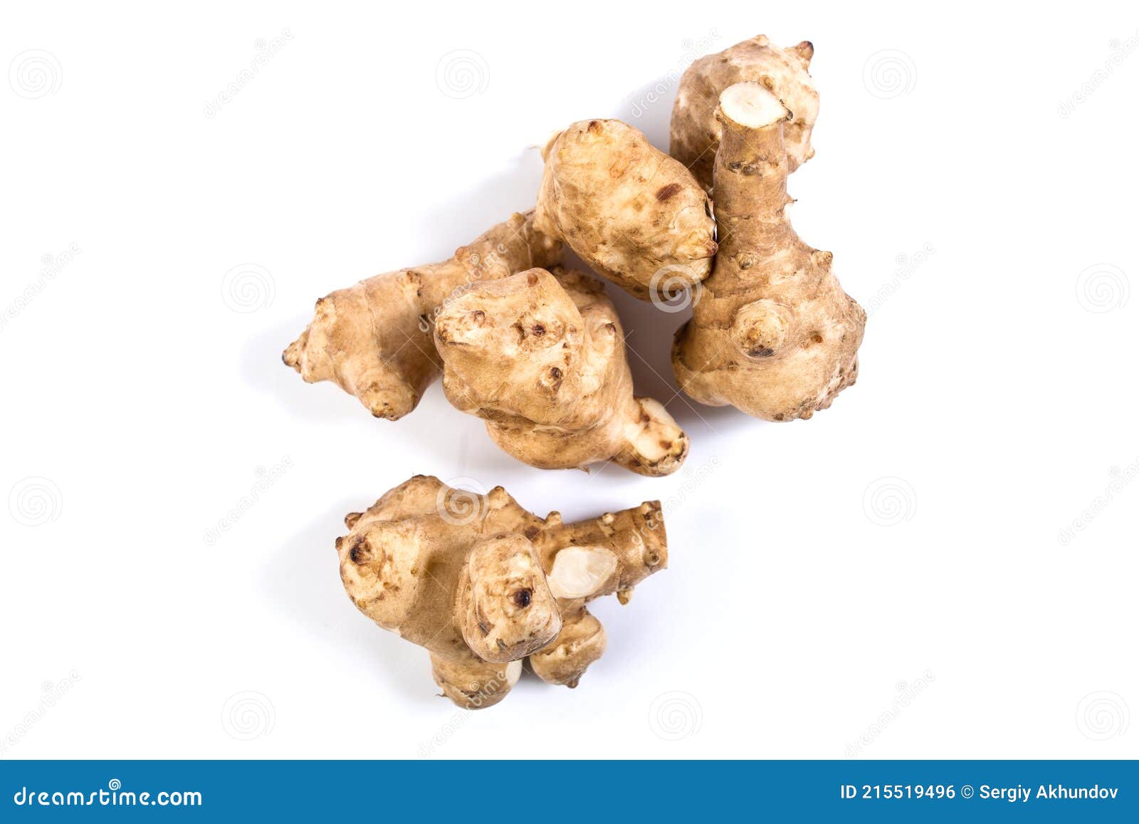 Roots of Jerusalem Artichokes. Tubers of Jerusalem Artichokes Isolated ...