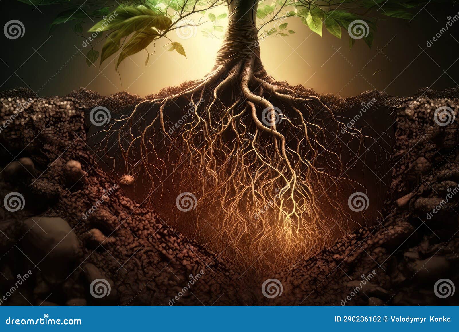 Roots of a Tree. AI Generated. Generative Ai Stock Photo - Image of ...