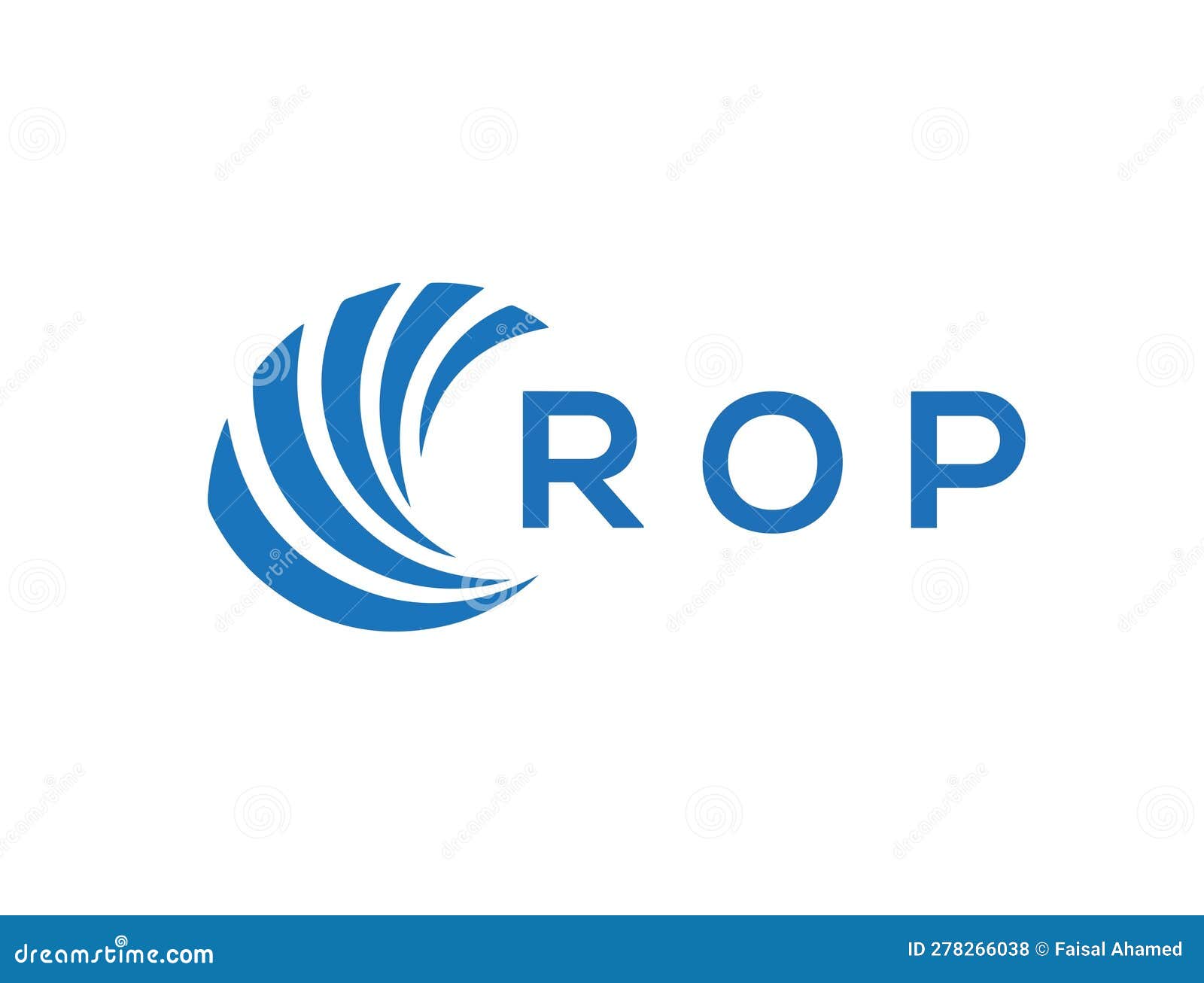 ROP Letter Logo Design On White Background. ROP Creative Circle Letter ...
