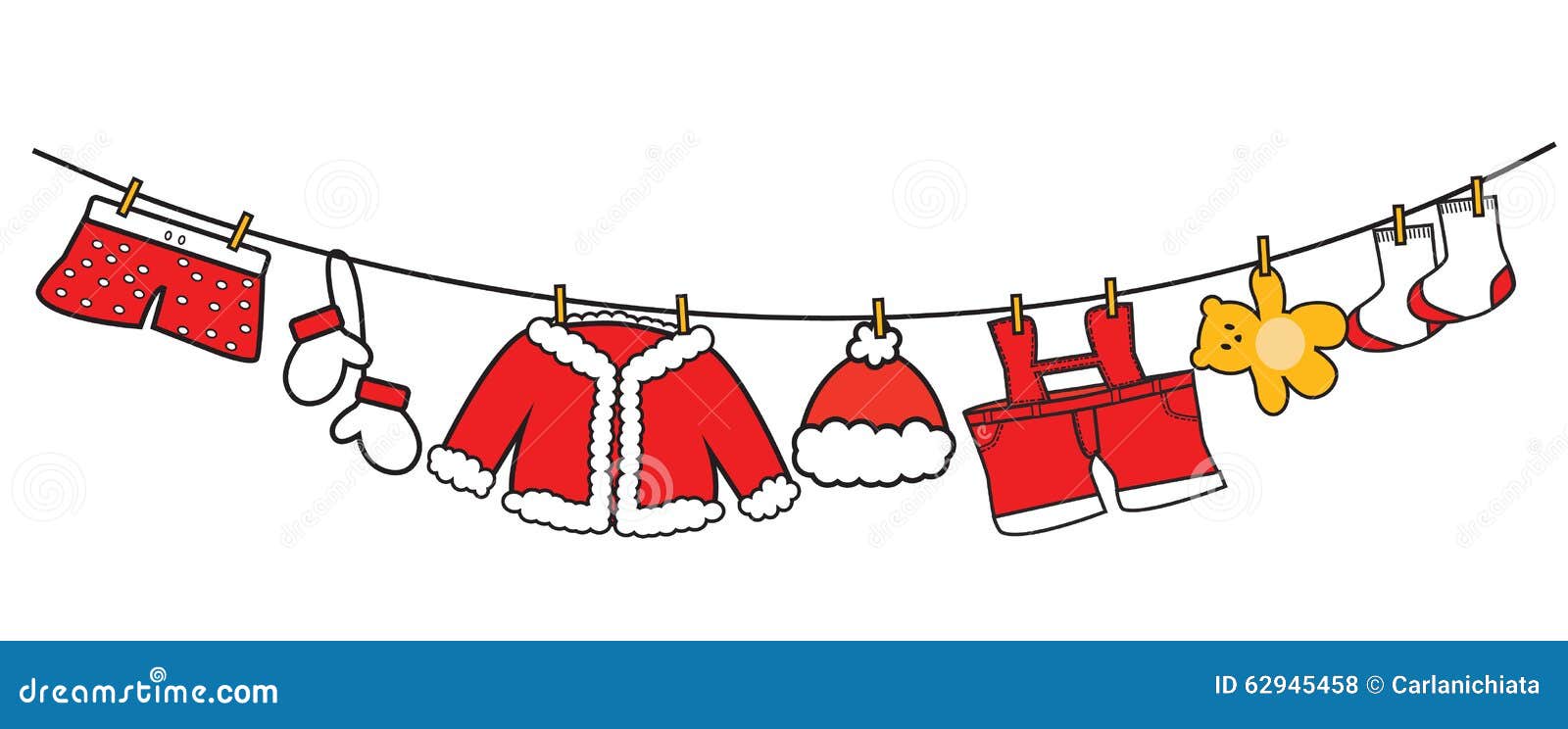 Ropa de Santa Claus ilustración del vector. Ilustración de navidad ...