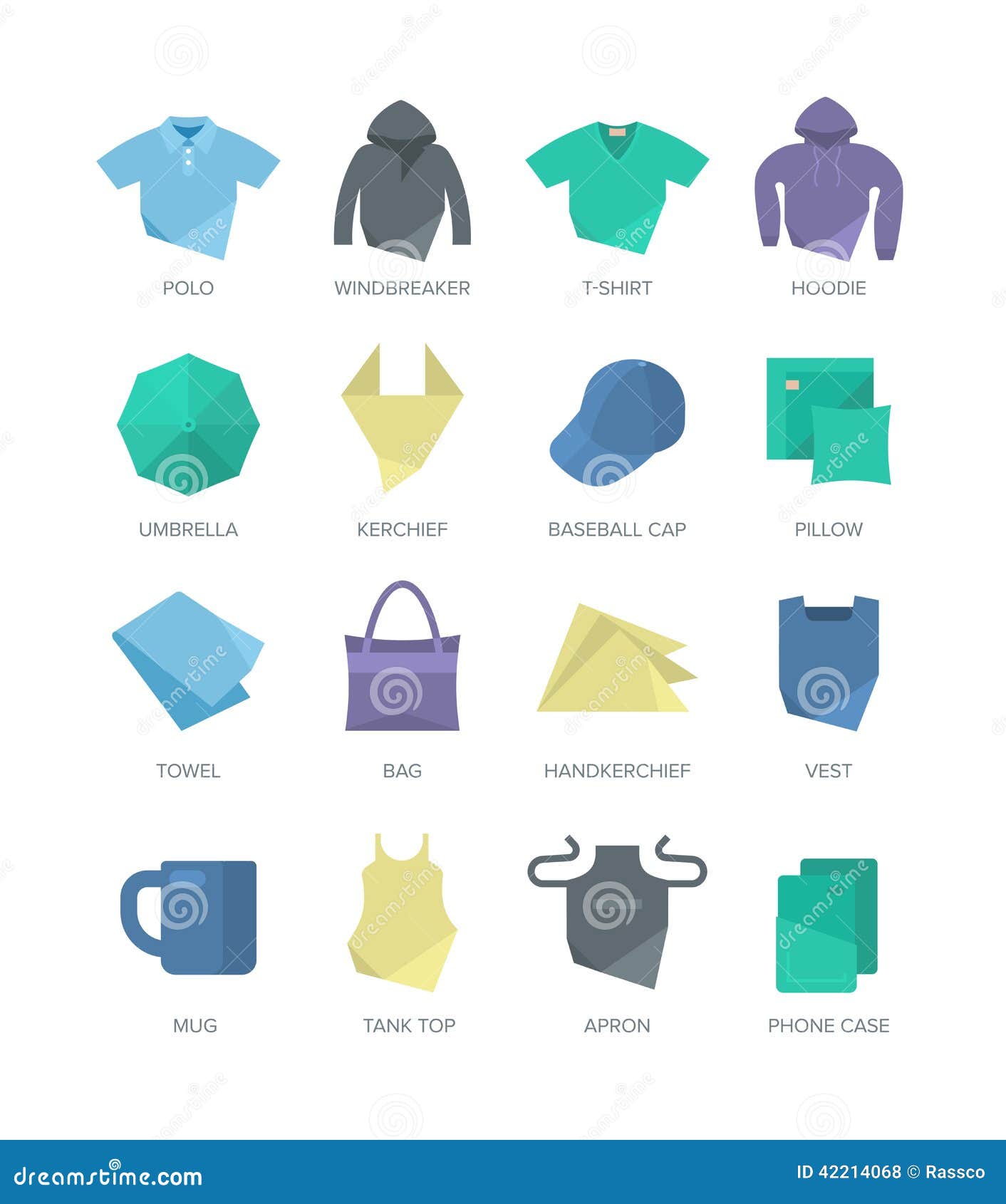 Ropa E Iconos Personales De Los Artículos Ilustración del Vector ...