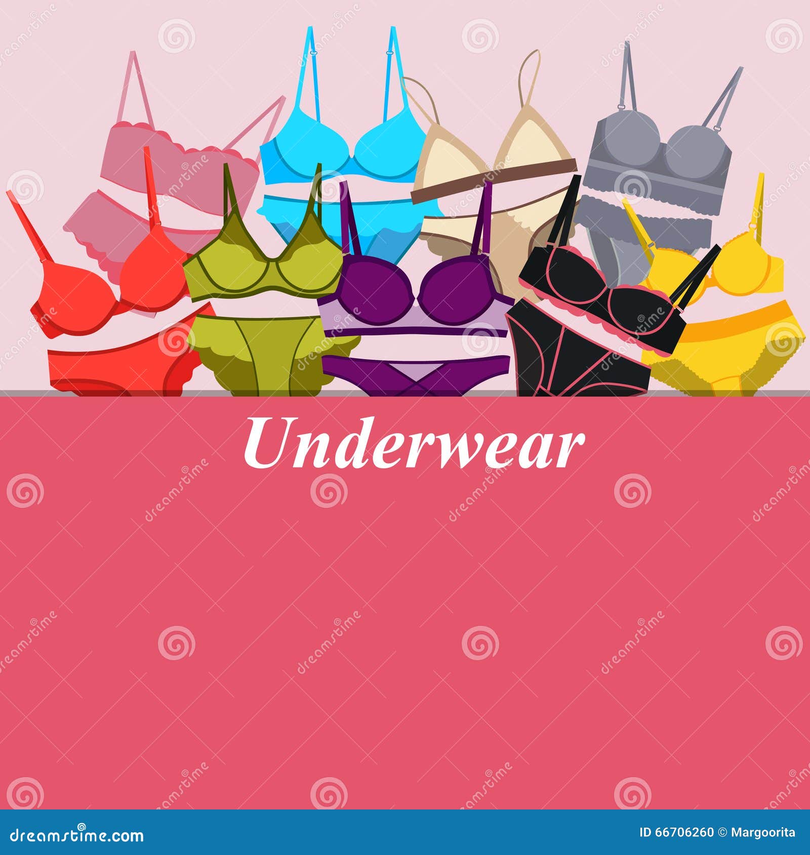 Ropa interior del cartel ilustración del vector. Ilustración de manera ...