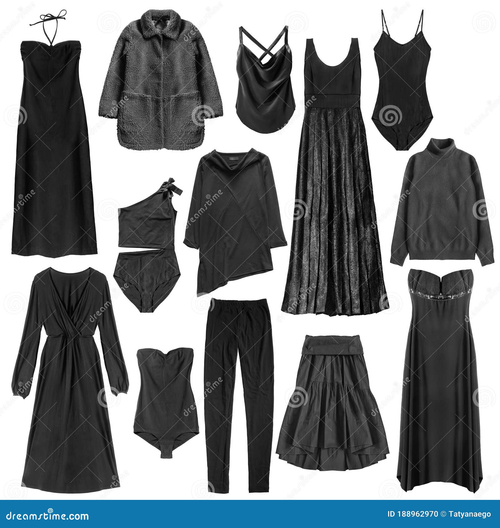 Ropa negra aislada foto de archivo. Imagen de negro - 188962970